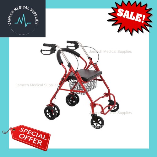 Rollator Walker with Footrest wheelchair | Shopee Philippines