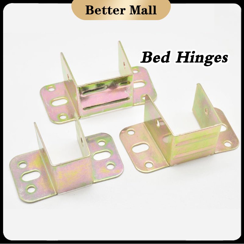 1Pair Bed Hinges Bed Connector Bed Centre Beam Brackets U Shaped ...