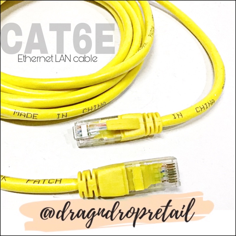CAT6e Ethernet LAN Internet Cable RJ45 UTP High Speed Molded Category ...