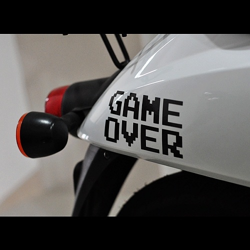 D1 D1.P-a361 Reflective Car Sticker GAME OVER Cartoon Cute Sticker ...