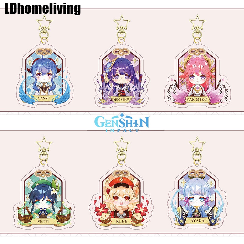 Genshin impact keychain star buckle omamori theme keychain genshin ...