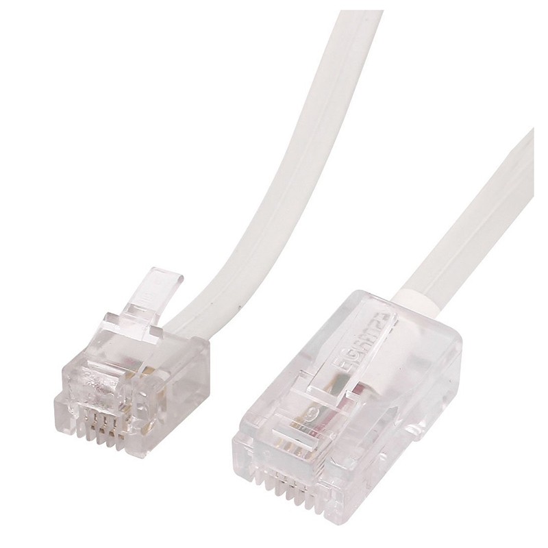 RJ11 6P4C to RJ45 8P4C Modular Phone Internet Extension Cable 3 Meter ...