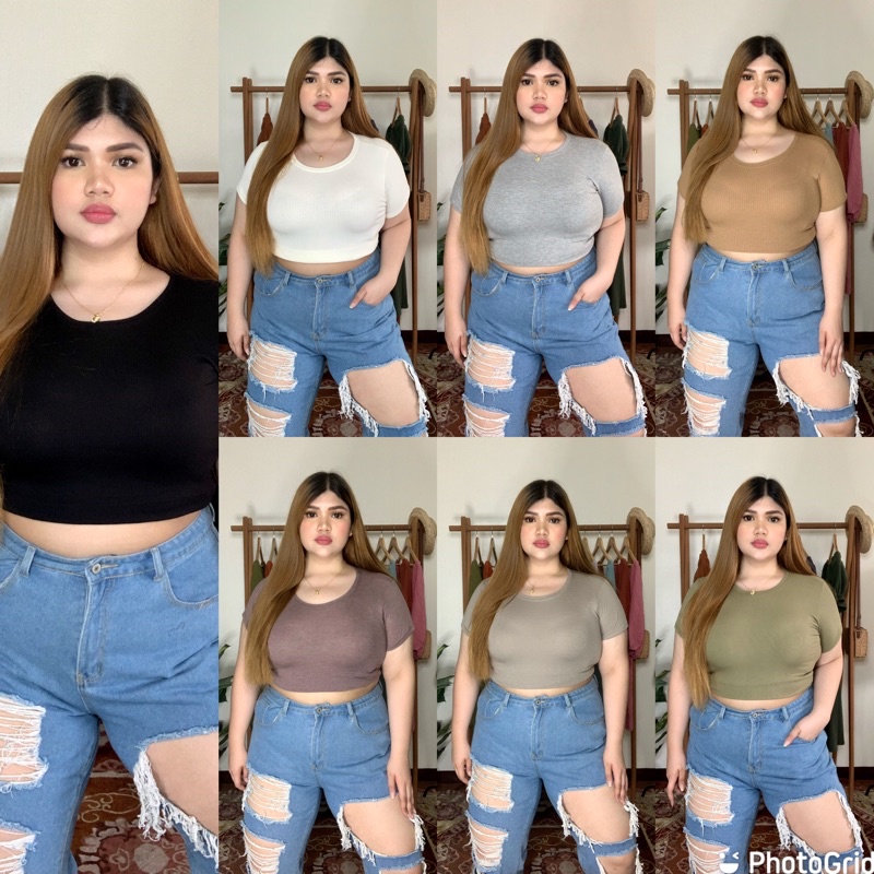 PLUS SIZE : ZIA TOP | Shopee Philippines