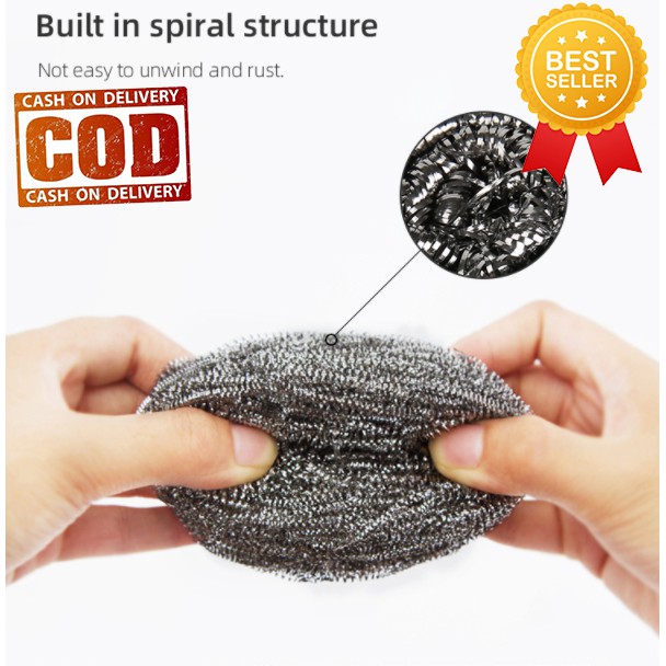 COD PD Steel Wool Ball Stainless Rust Free High Quality Durable(Max ...