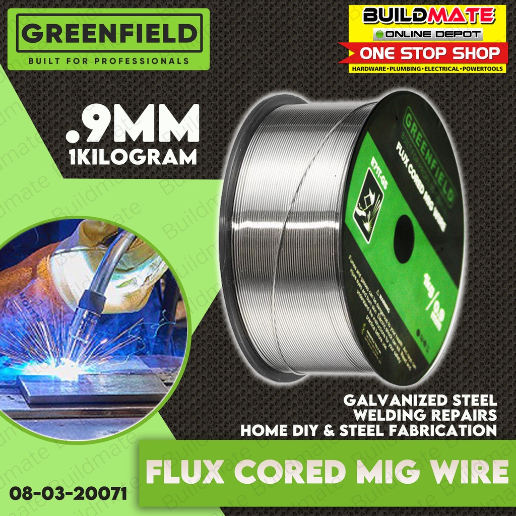 [1KG] [METAL] BUILDMATE Greenfield Flux Cored Mig Wire Migweld Welding ...