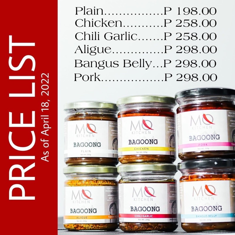 MQ KITCHEN Bagoong 200g (All Variants Available) ONHAND by Siliqueen ...