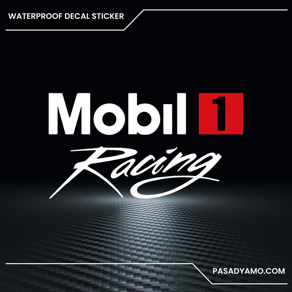 Mobil 1 Racing Decal Sticker for Cars and Motorcycles 3.5 x 6 inches ...