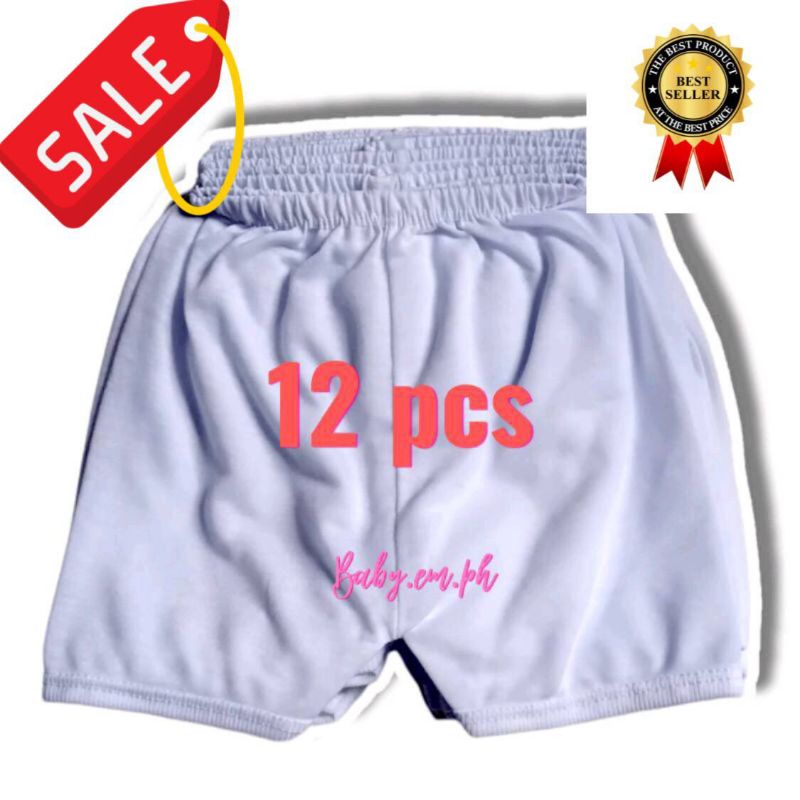 12PCS White plain Short for baby 0-6 months / Infant Short/ Newborn Set ...