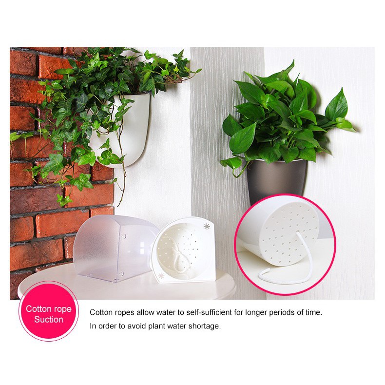Heavy-duty Plastic Corner Wall Mounted Hanging Self Watering Pot ...