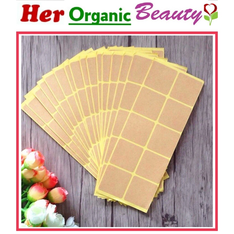 Blank Kraft Brown Square Stickers (Sold per Sheet of 10 Stickers) EZNG ...