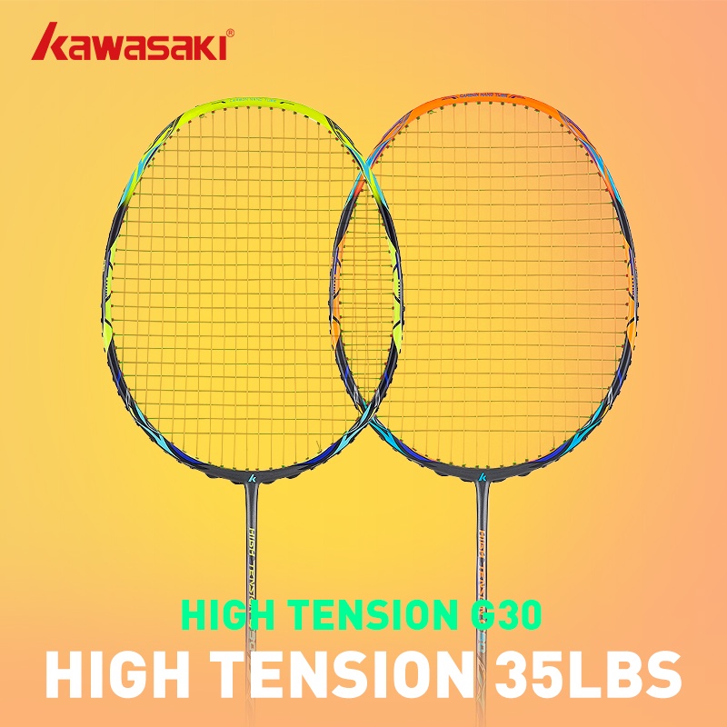Kawasaki Badminton Racket High Tension G30 4u 35lbs 100% Carbon ...