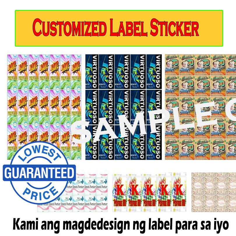Customized Label Sticker (Kami ang magdedesign para sayo) | Shopee ...