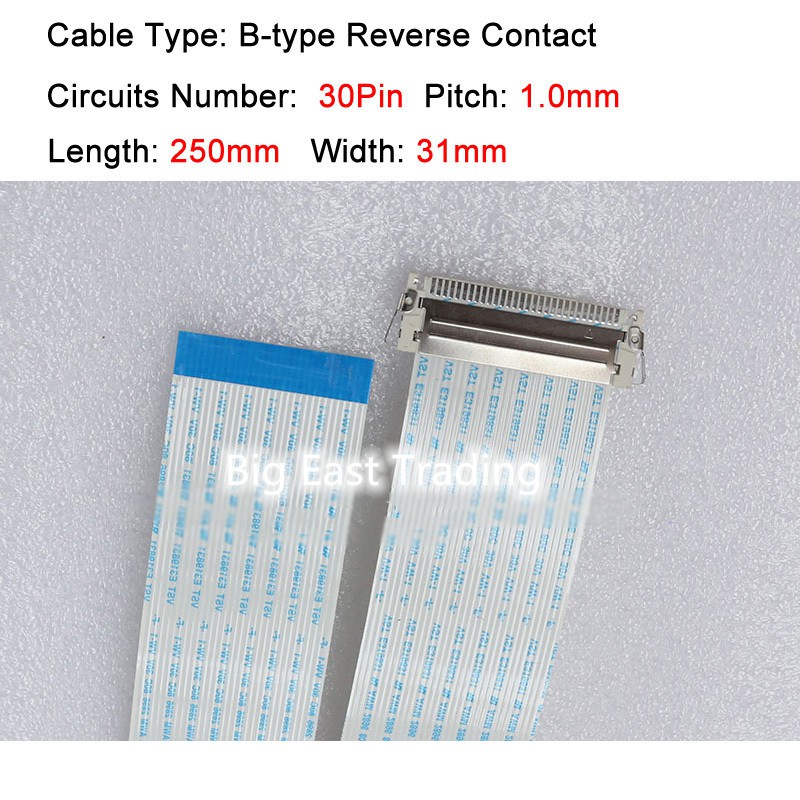 1pc 30Pin Flexible Flat Cable FFC Cable with Connector Pitch 1.0mm ...