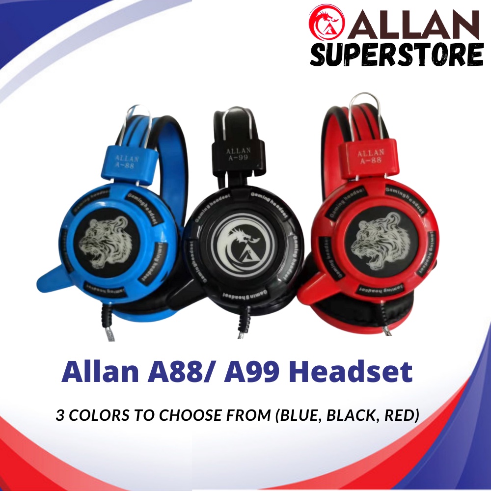 Allan Superstore Gaming Headset A88 A99 With Led Lights Rgb Colors 2 ...