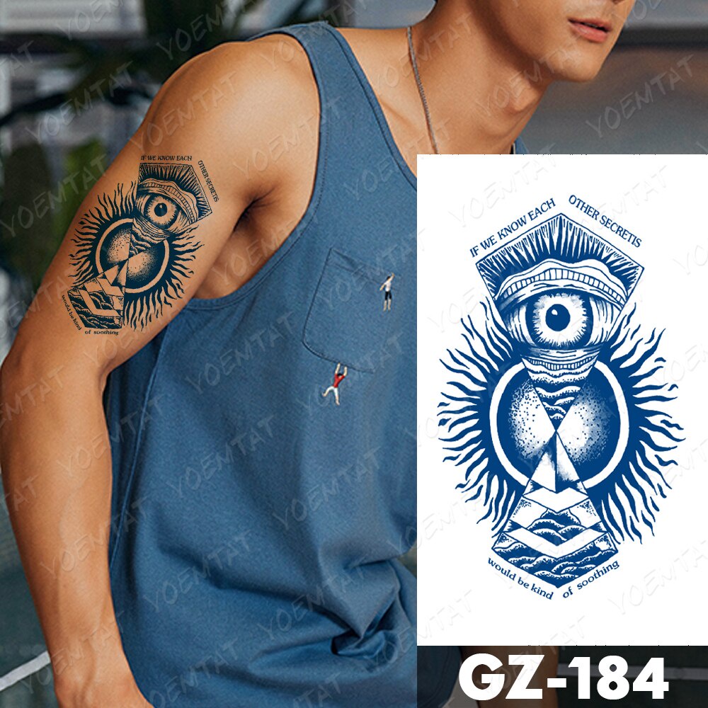 Waterproof Tattoo Sticker Fake Tattoo Leg Arm Art Whole Body Temporary ...