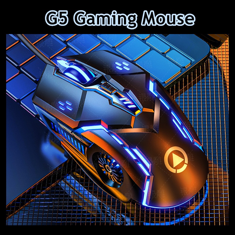 G5 Gaming Mouse 6D Button 7 Colors RGB PC Laptop Universal Usb Wired ...