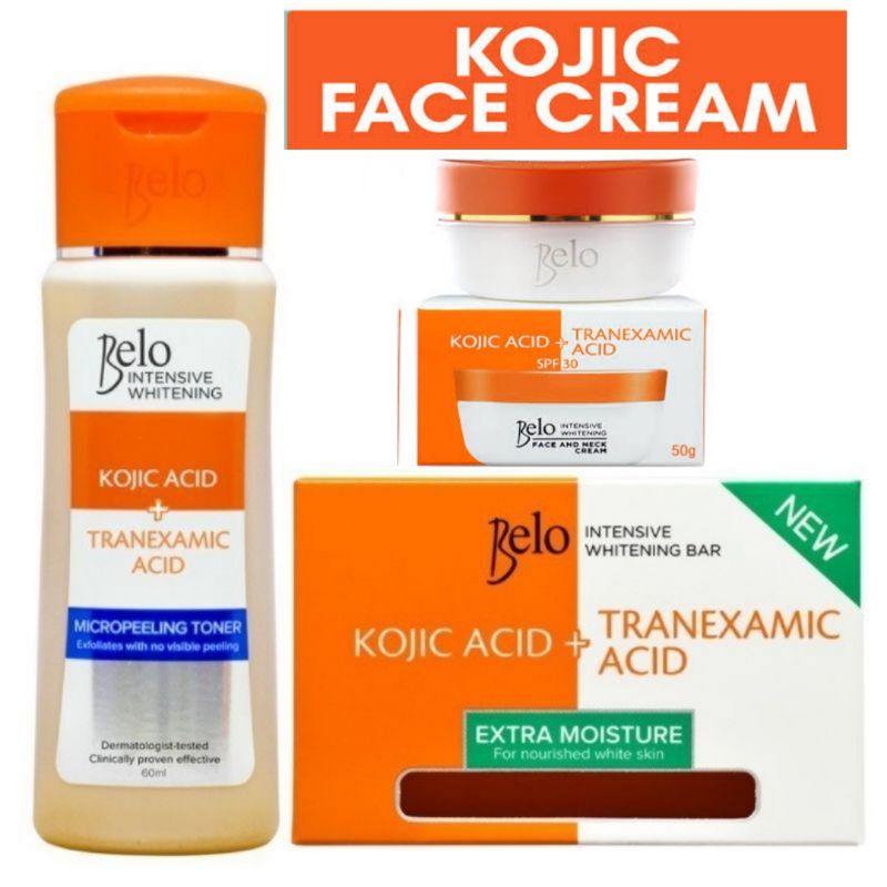 BELO INTENSIVE WHITENING FACE AND NECK CREAM WITH TONER AND SOAP BEAUTY ...