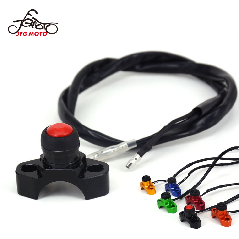 JFG MOTO CNC Billet Universal Engine Stop Start Kill Switch Button For ...