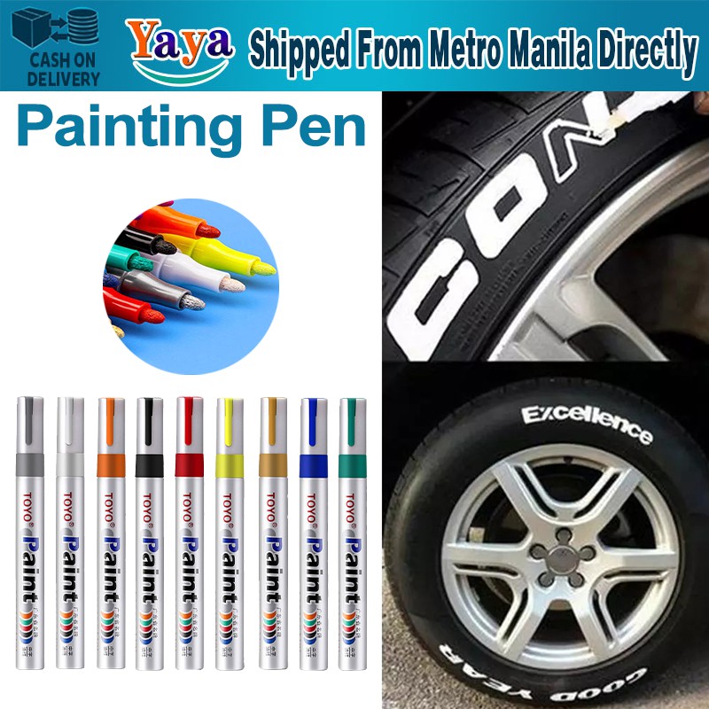 【Nine Colors】TOYO Original Motorcycle Waterproof Rubber Permanent Paint ...