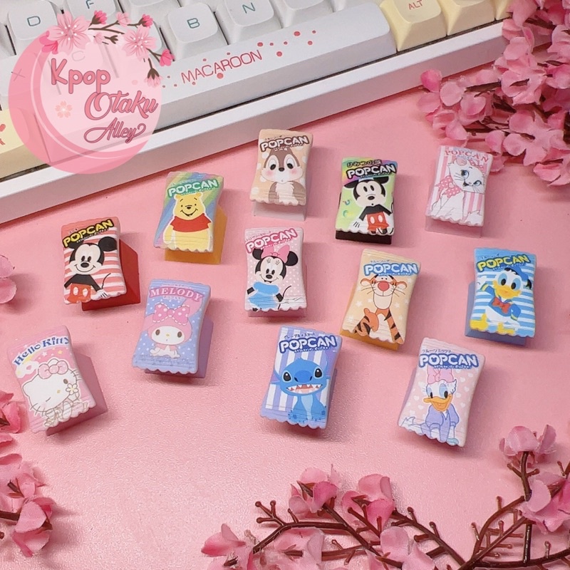 Kawaii Characters Snack Artisan Keycaps l Kpop Otaku Alley Keycaps ...