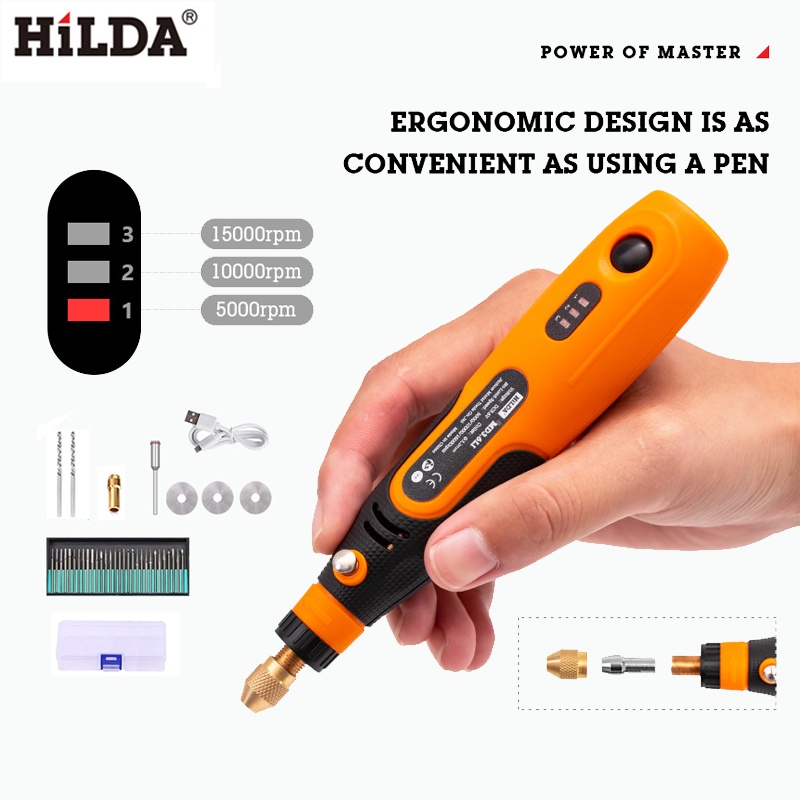 HILDA Electric Drill Rotary Tools Mini Drill Electric Engraver Pen ...