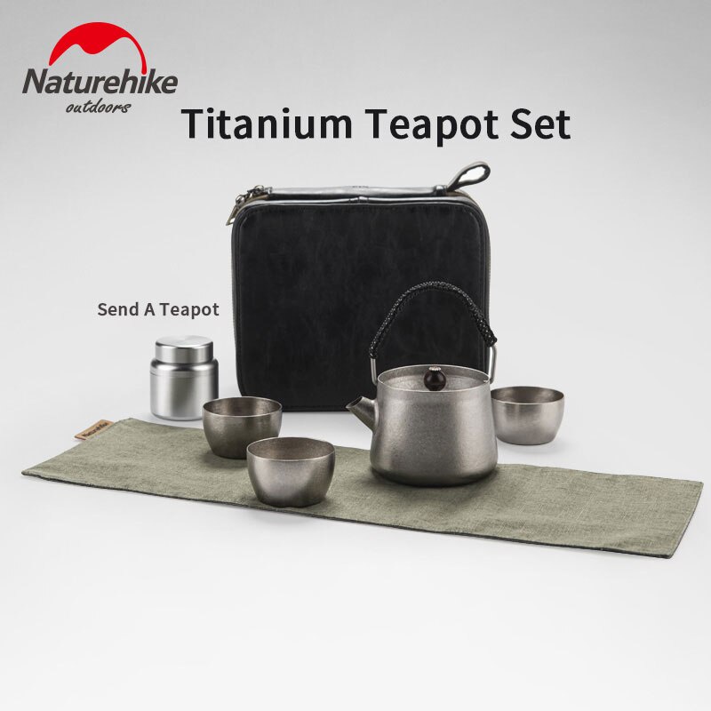 Naturehike Titanium Teaware Set Pure Titanium Tea Cups Outdoor Camping ...