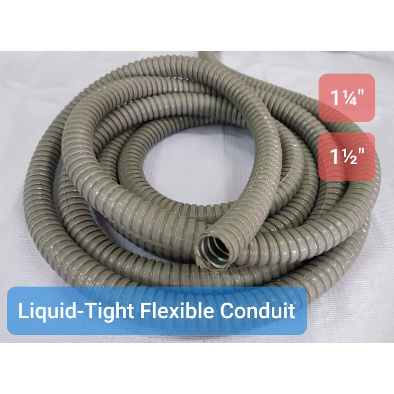 Liquid Tight Flexible Conduit Hose 1.25 1.5 Per Meter 1¼ 1½ 1-1/4 1-1/2 ...
