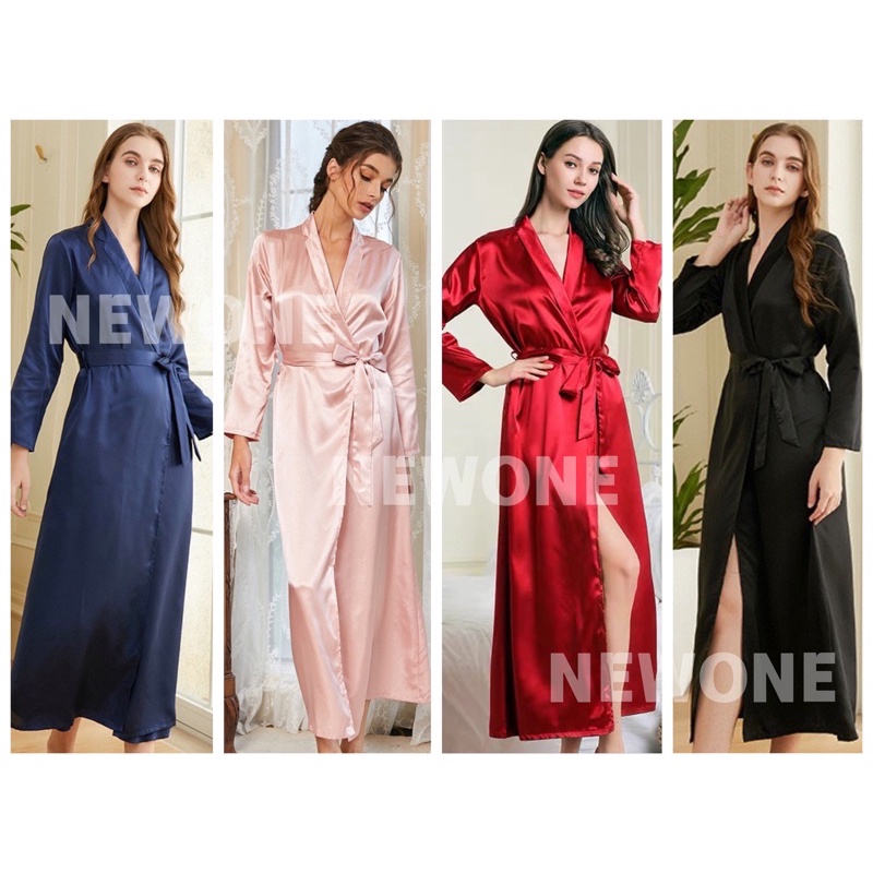 𝙉𝙀𝙒𝙊𝙉𝙀 𝙎𝙩𝙪𝙙𝙞𝙤 ® Silk Satin long sleeve robe | Shopee Philippines