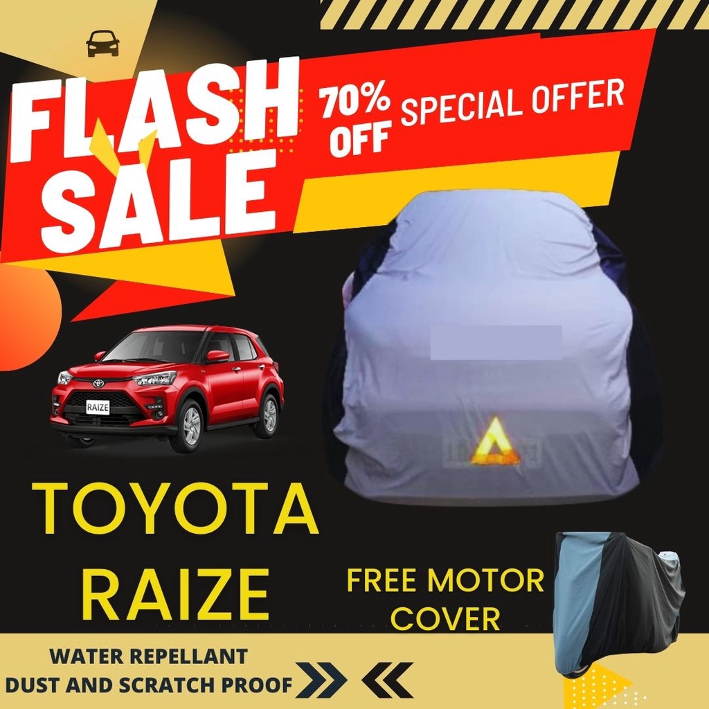 TOYOTA RAIZE CAR COVER WATER REPELLANT DUST AND SCRATCH PROOF WITH FREE ...