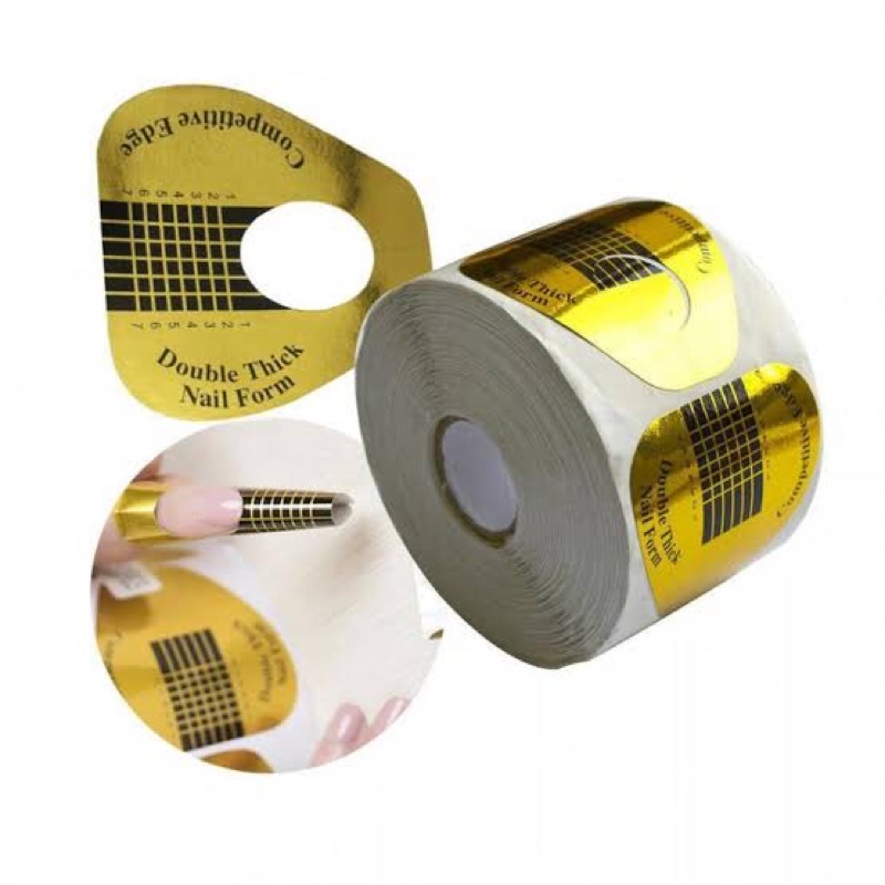Sticker EXTENSION NAIL FORM ROLL 500 PCS | Shopee Philippines