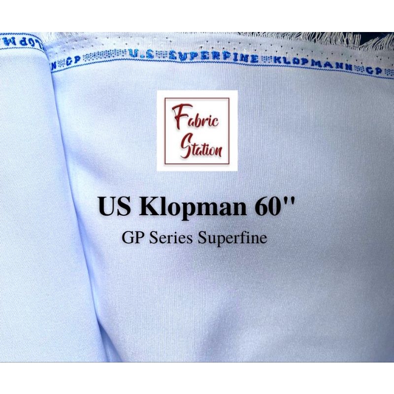 US Klopman Clopman Superfine 60" White Fabric for Nurse and School ...