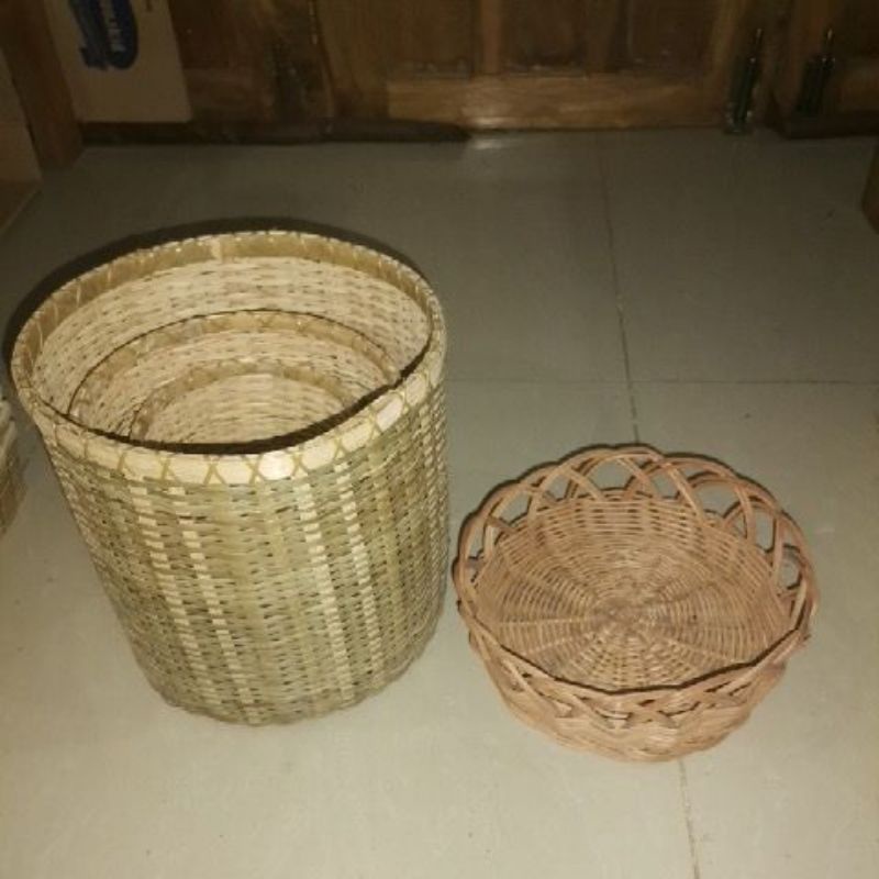 Cylindrical Basket Set with Bagon Tray_ | Shopee Philippines