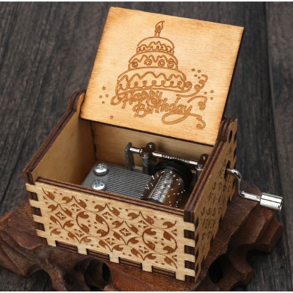 Mini Music Box Retro Wooden Box Board | Shopee Philippines