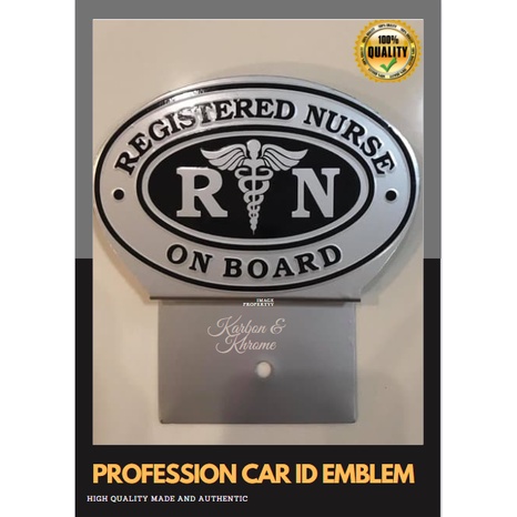REGISTERED NURSE ON BOARD Car Badge Profession Emblem Automobile ...