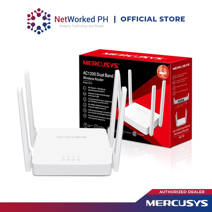 Mercusys AC10 AC1200 Wireless Dual Band Router | Shopee Philippines