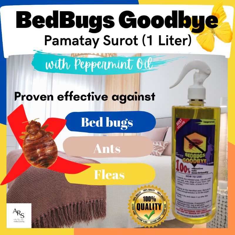 BedBugs Goodbye Bed Bugs Dust Mites Ants Fleas Killer Spray Pamatay ...