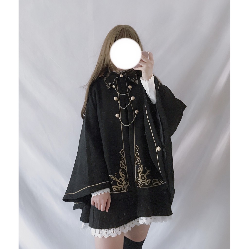[TYPE 1] Dark Lolita Gothic embroidered cape (with self-shot video ...