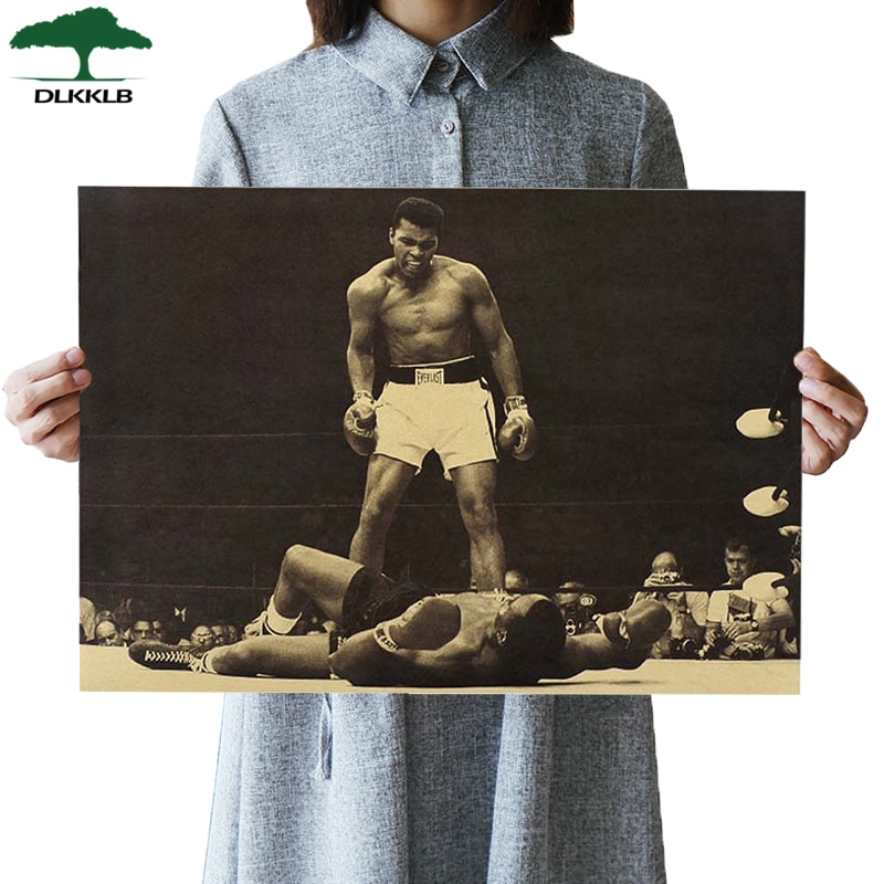 DLKKLB "Muhammad Ali"Vintage Poster Retro Kraft Paper Bar Cafe Interior ...