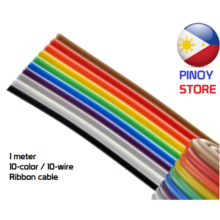 Ribbon Cable 10 wires 10P for 2.54mm pitch dupont 100cm 1 meter for ...