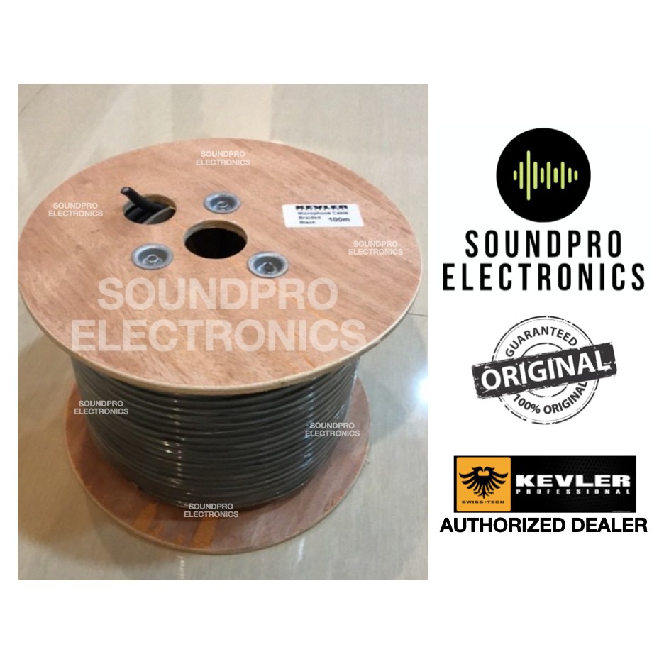 KEVLER MC-02SP Microphone Wire SPIRAL STEREO (2+1) (7mm x 100 meters ...