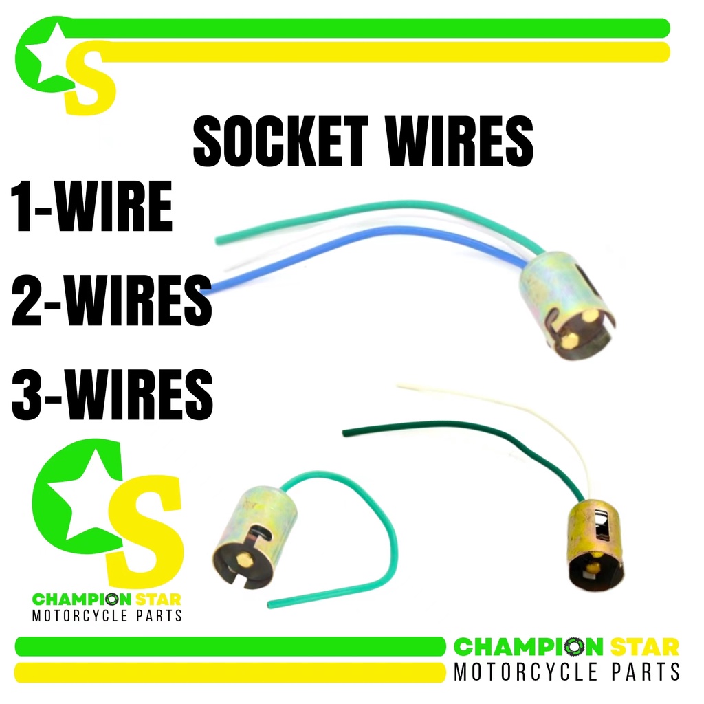 MOTORCYCLE PARTS SOCKET WIRES 1WIRE,2WIRES,3WIRES | Shopee Philippines