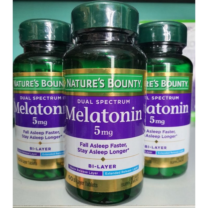 Nature's Bounty Dual Spectrum Melatonin 5mg, 60 Tablets | Shopee ...