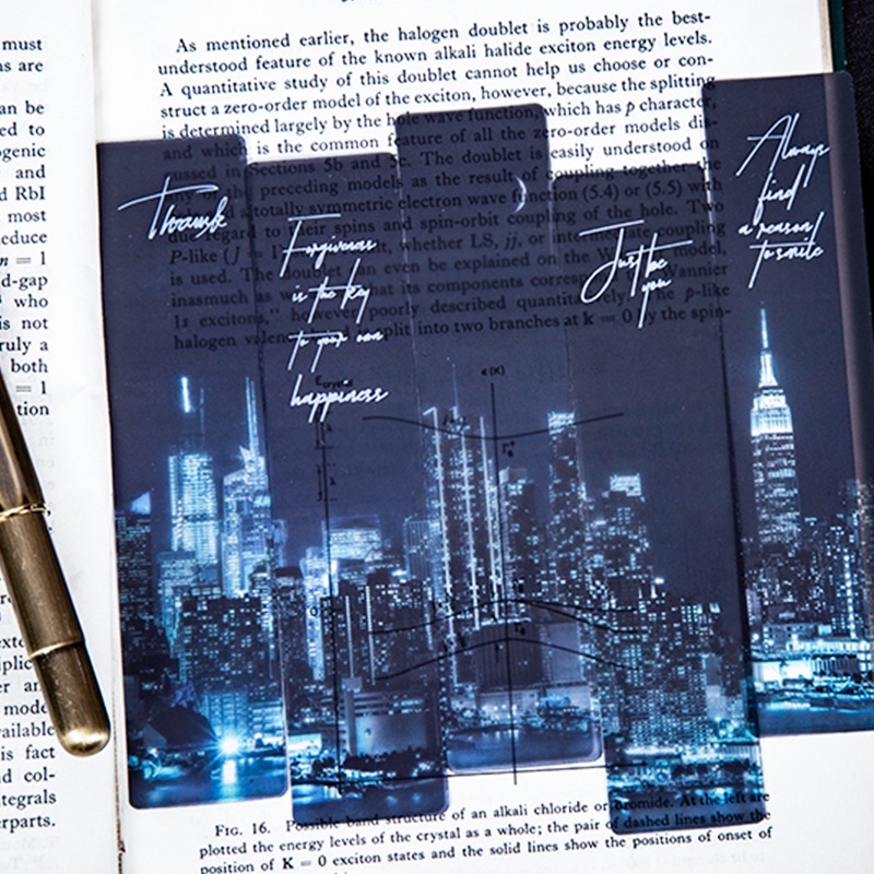 5 Pcs INS Sky&Space Series Translucent Bookmarks Waterproof Frosted PVC ...