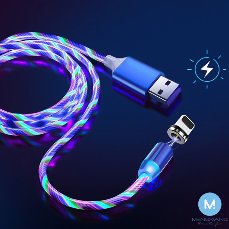 COD 1Meter LED Magnetic Cable Fast Charging Magnet Micro USB Type C ...