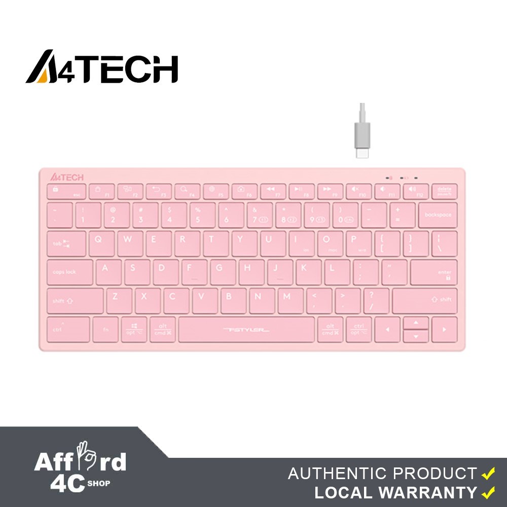 A4Tech FBX51C Bluetooth & 2.4G Wireless Dual Mode Rechargeable Keyboard | Shopee Philippines