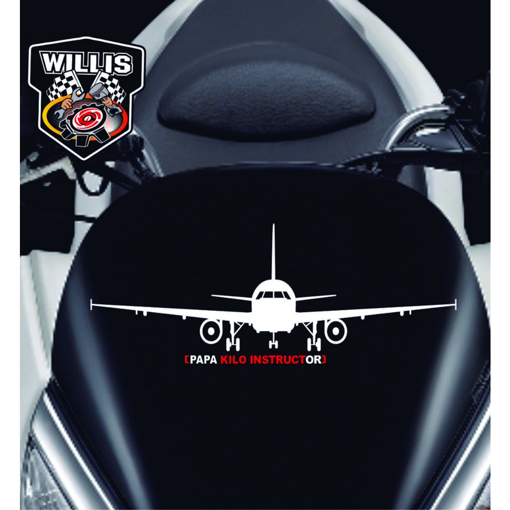 Best selling motorbike sticker plane plane papa kilo PCX NMAX cutting ...