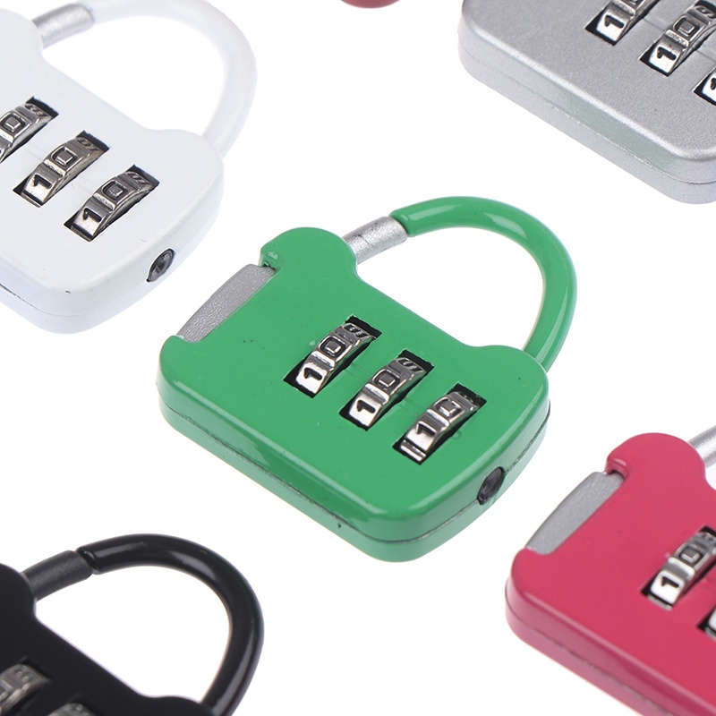 Zinc Alloy Padlock Travel Anti-theft Backpack Padlock SmResettable 3 ...