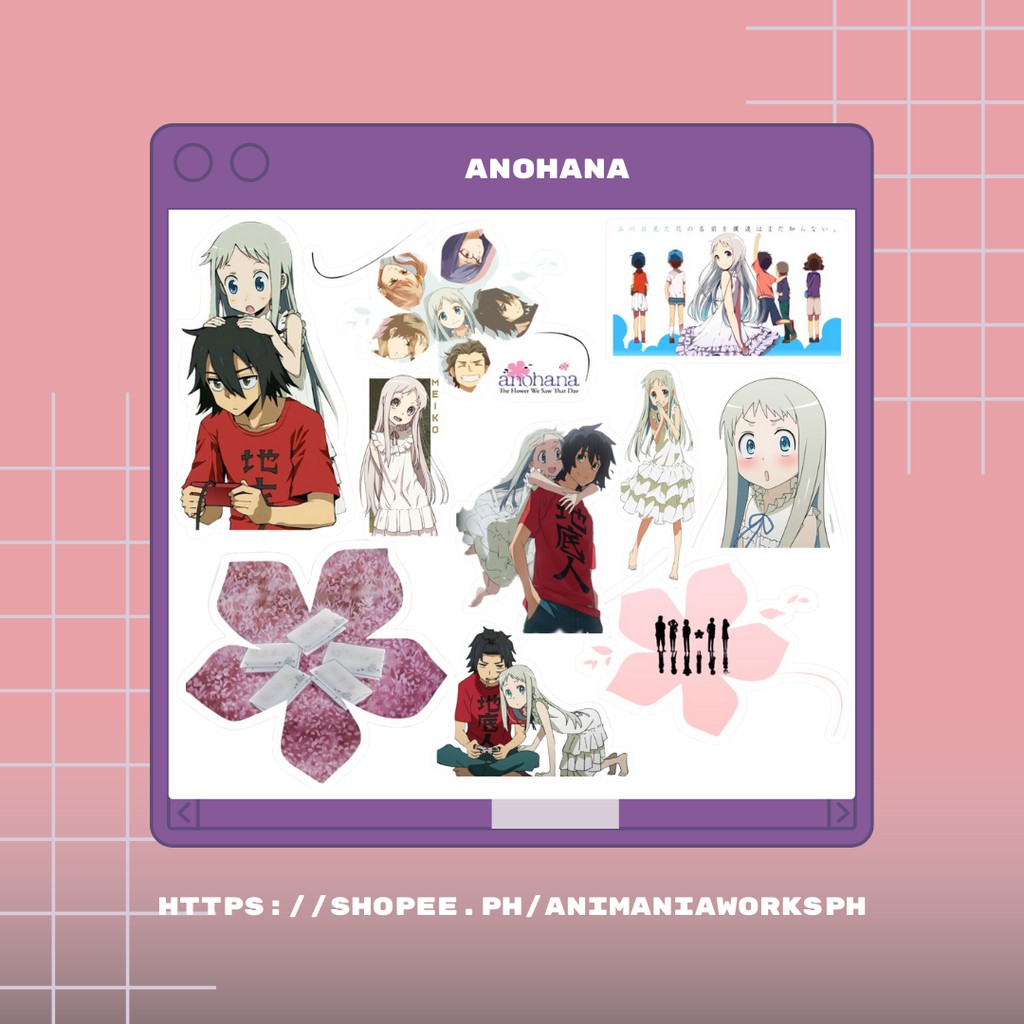 Anime Stickers / Anohana Anime Sticker Collection / Laminated Vinyl ...