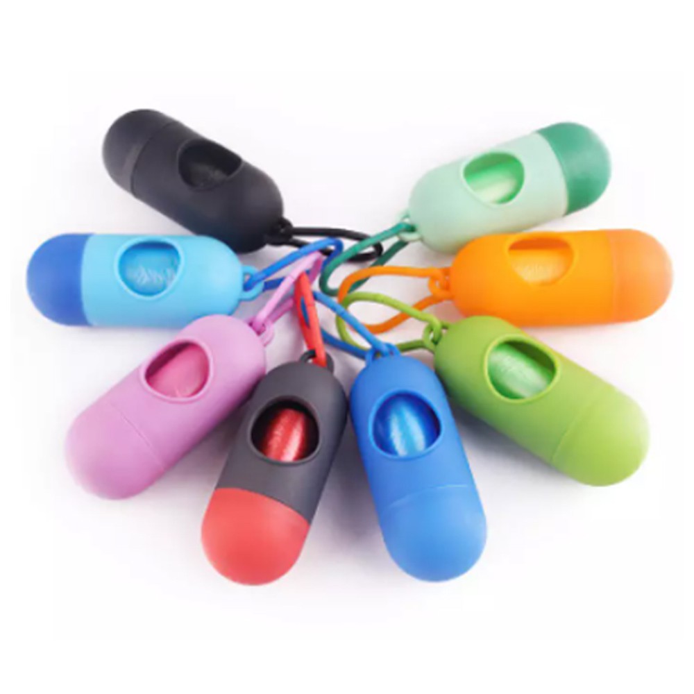 Hello Paws Dog Cat Poop Waste Bag with Small Plastic Container Pet ...