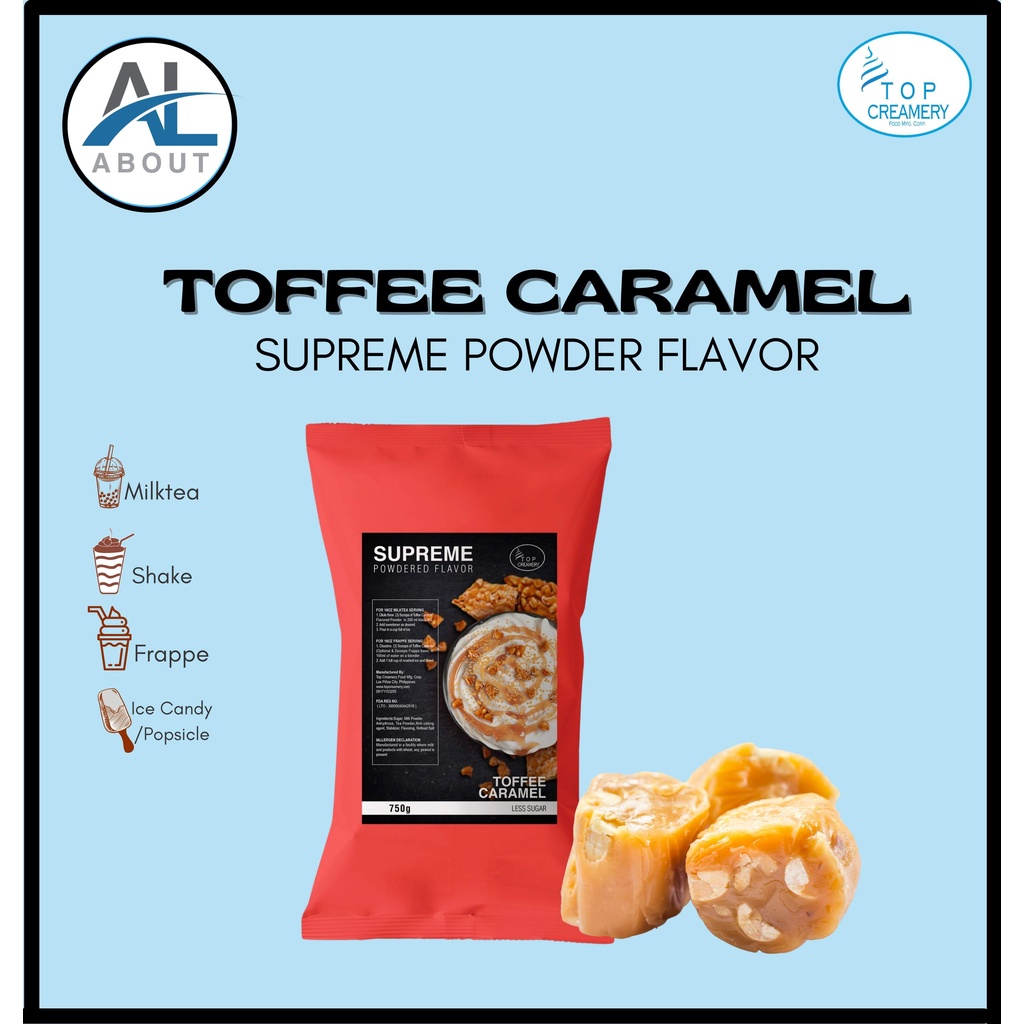 TOP Creamery Toffee Caramel Supreme Powder 750g | Shopee Philippines